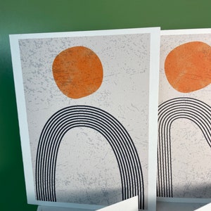 Mid Century Modern Note Card Set With Envelopes blank Note Card Set 8 ...