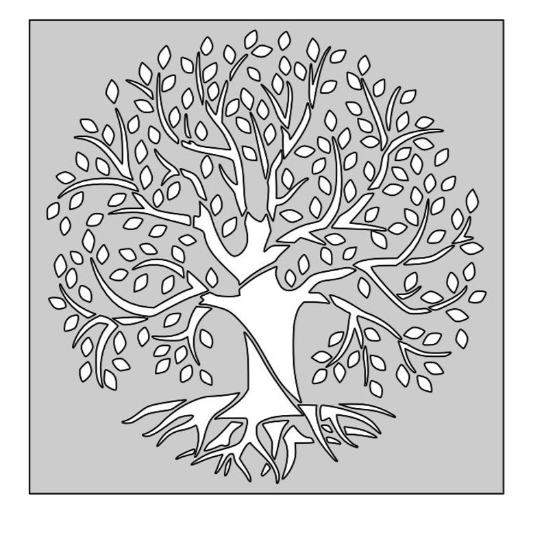 Tree of Life Stencil Mylar Reusable Chose Your Size for - Etsy