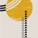 Mid Century Modern Note Card Set: Abstract Geometric Designs - Etsy