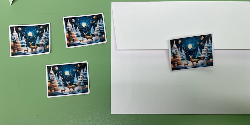 Christmas Cards Starry Night Christmas Card Set: Woodland Reindeer ...