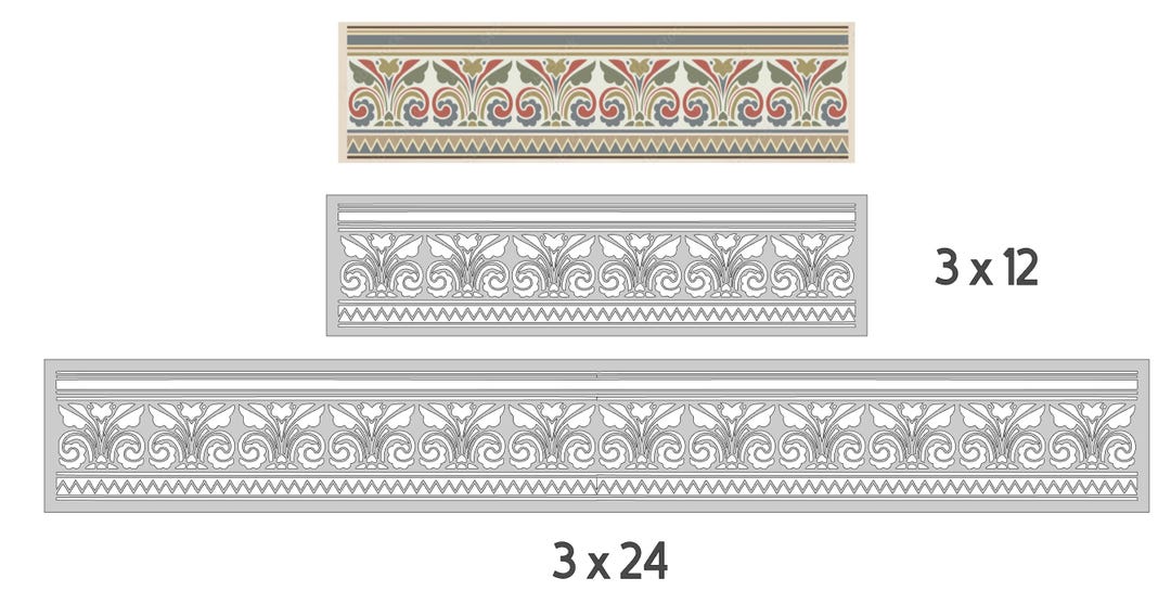 Border Stencil-wall Decor-multiple Sizes or Custom. Reusable Mylar or ...