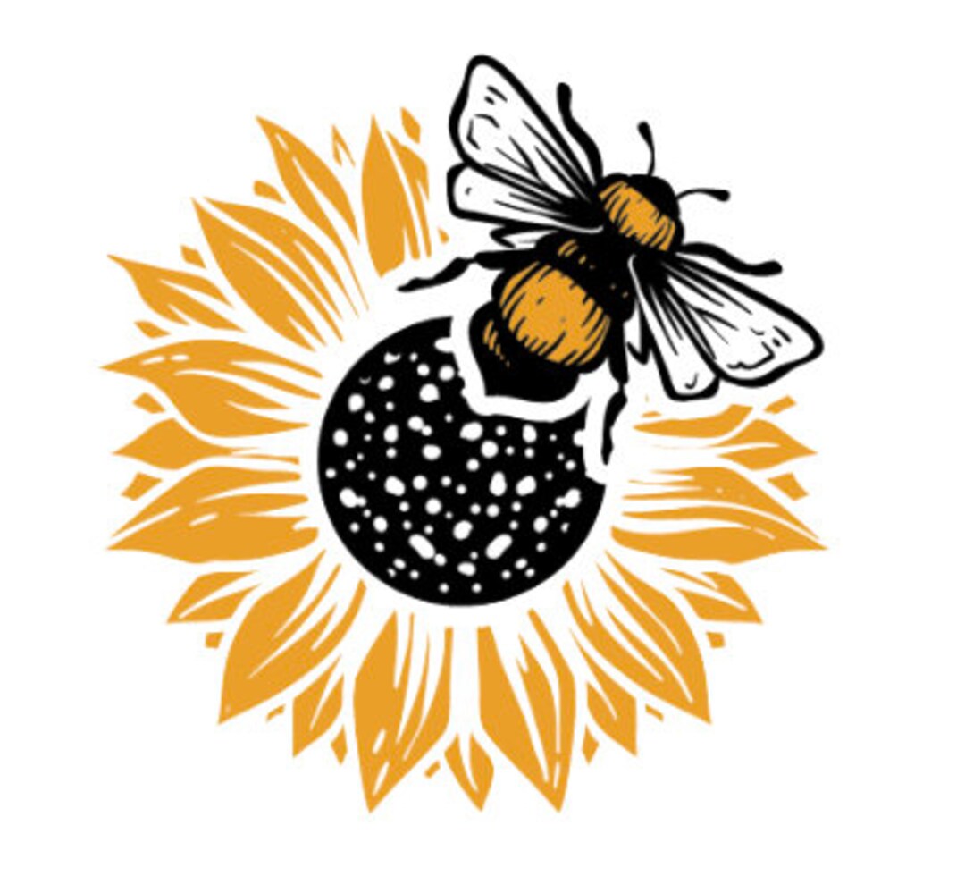 Stencil Bumble Bee Sunflower Layered Stencil Vinyl Adhesive 2 Piece ...