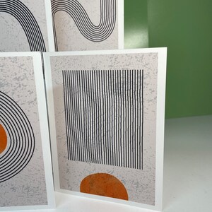 Mid Century Modern Note Card Set With Envelopes blank Note Card Set 8 ...
