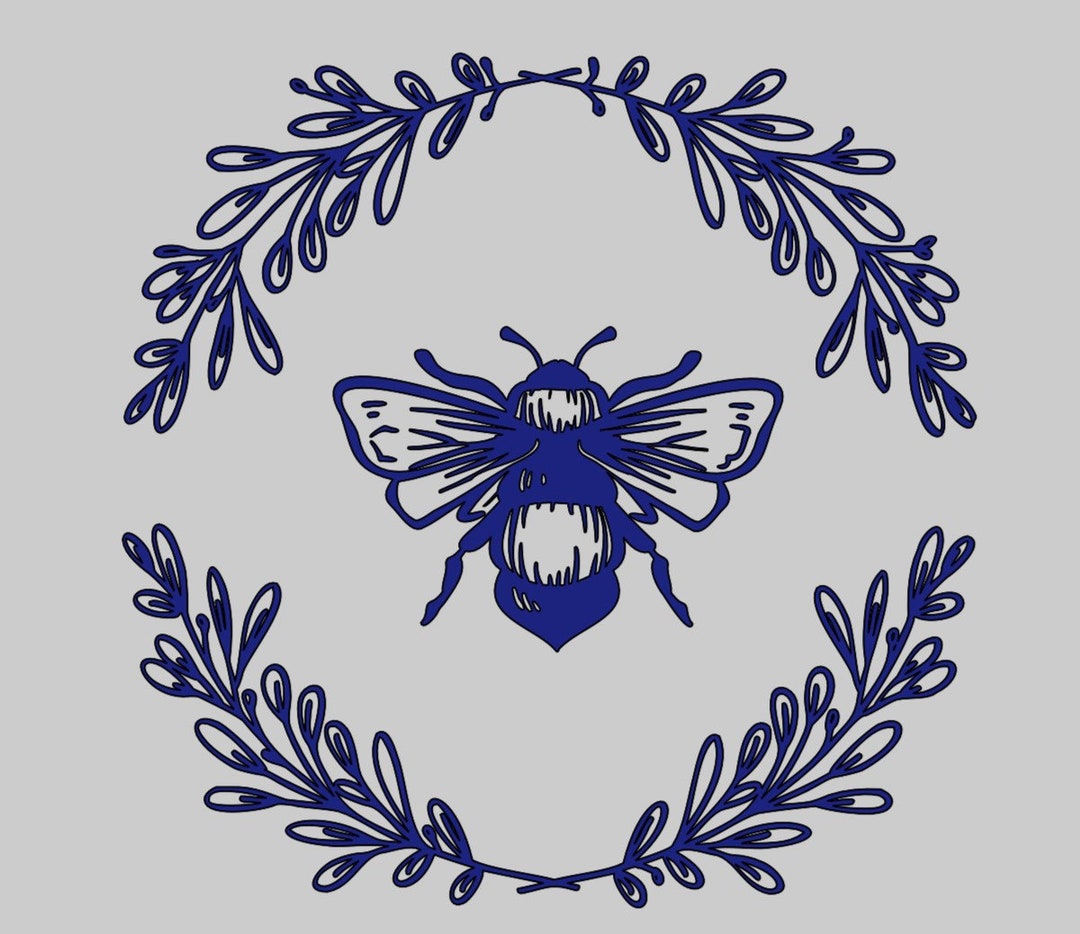 French Bee Stencil- Crown,laurel Wreath,bee,french Country-use With ...