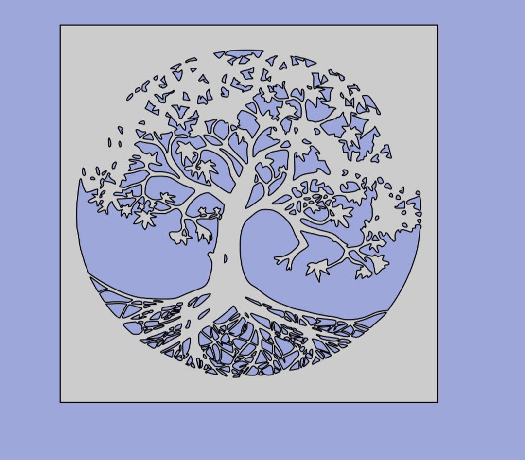 Tree of Life Stencil-mylar Reusable or Vinyl Adhesive (single Use)chose ...