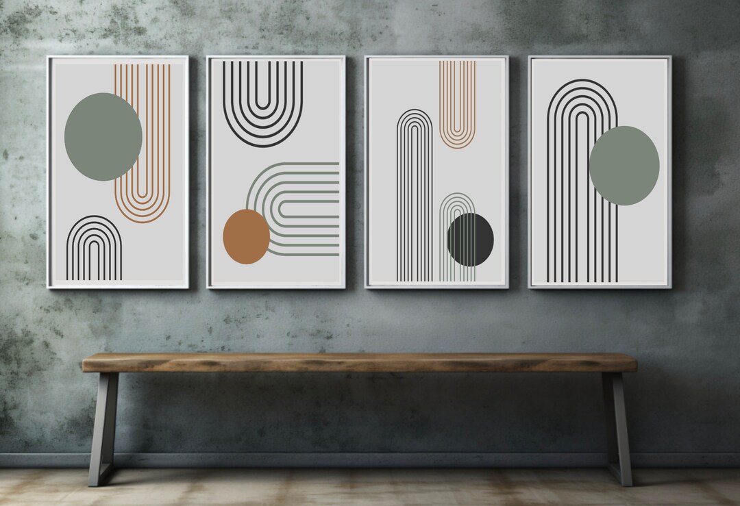 Poster Century Modern Abstract Set 4 or Individual,mid Century Modern ...