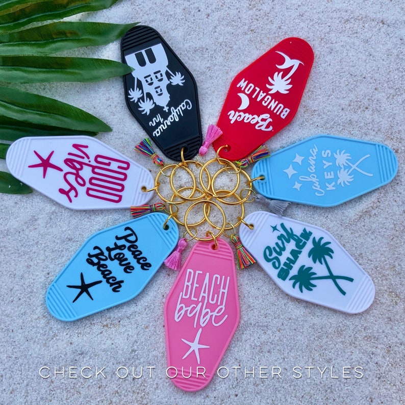 Motel Keychain, Beach Keychain Fob, Hawaiian Keychain, Best Friend ...