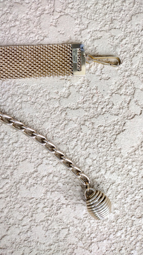 Vintage Chain Belt Gold Metal Mesh Metal Chain Link M… - Gem