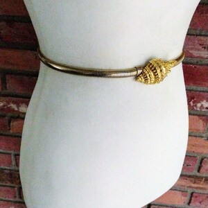 Vintage Snake Belt Conch Shell Seashell Ocean Sea Buckle - Etsy