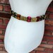 Vintage Beaded Chain Belt Gold Metal Textured Links Colorful - Etsy