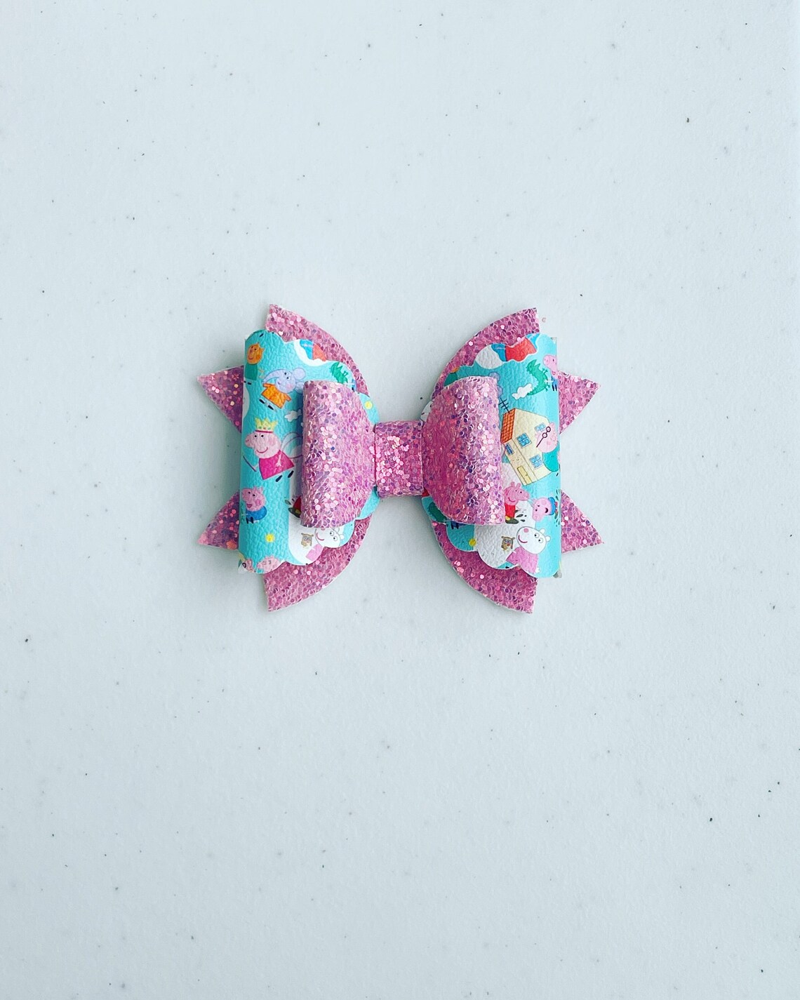 Peppa Pig Inspired Hair Bow | Etsy