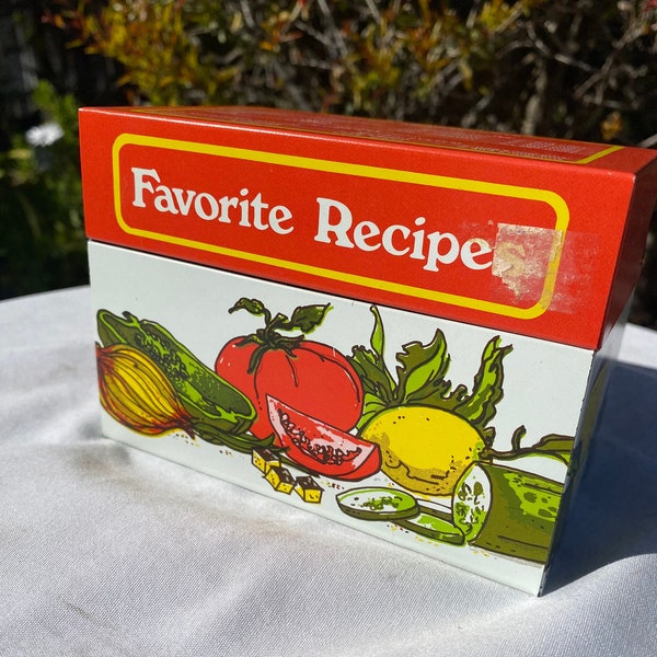 Vintage Recipe Box - Etsy