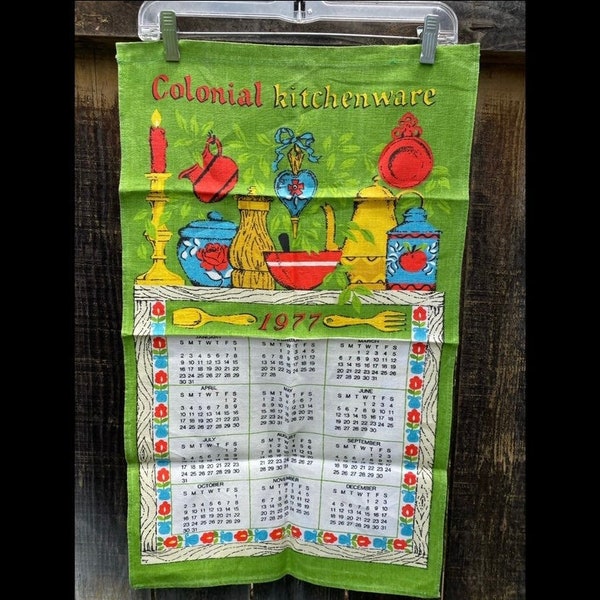 Calendar Tea Towel - Etsy