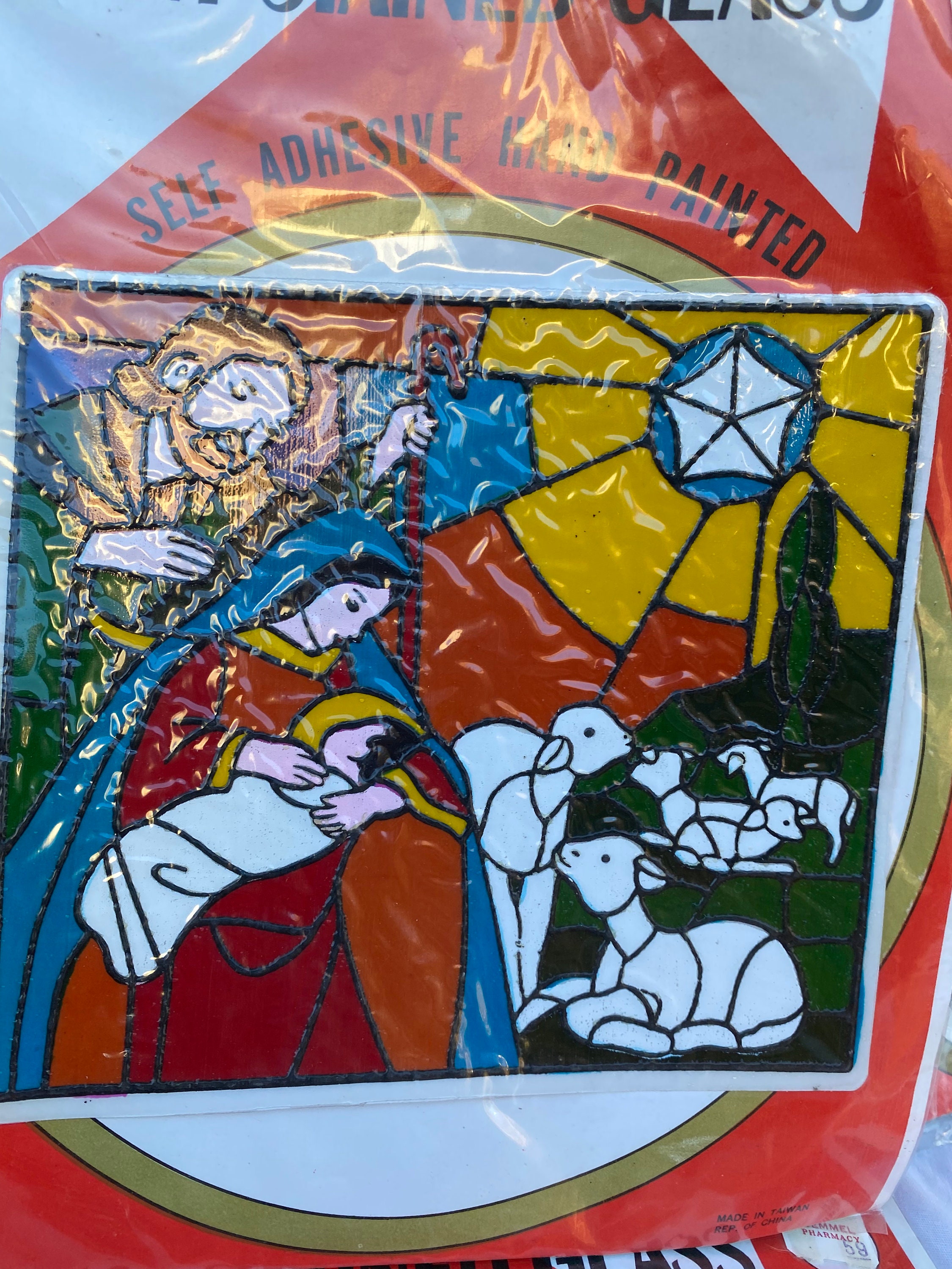 Vintage MCM Instant Stained Glass Christmas Decals 1960's - Etsy