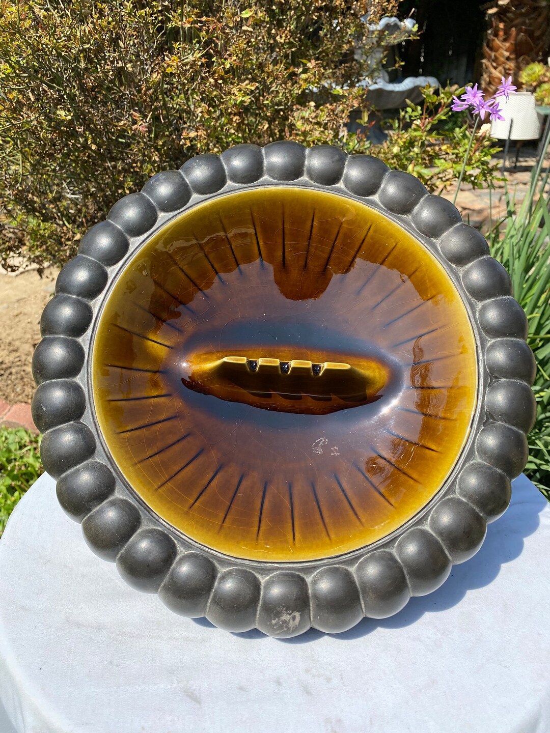 Vintage 1970’s Anthony Freeman Large Ceramic Mid Century Ashtray - Etsy