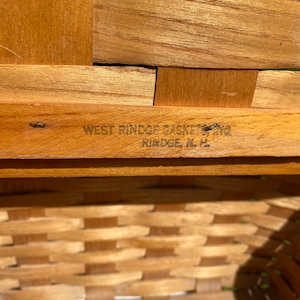 Vintage West Rindge Baskets, Inc Picnic Basket, 1940s Pie Basket - Etsy