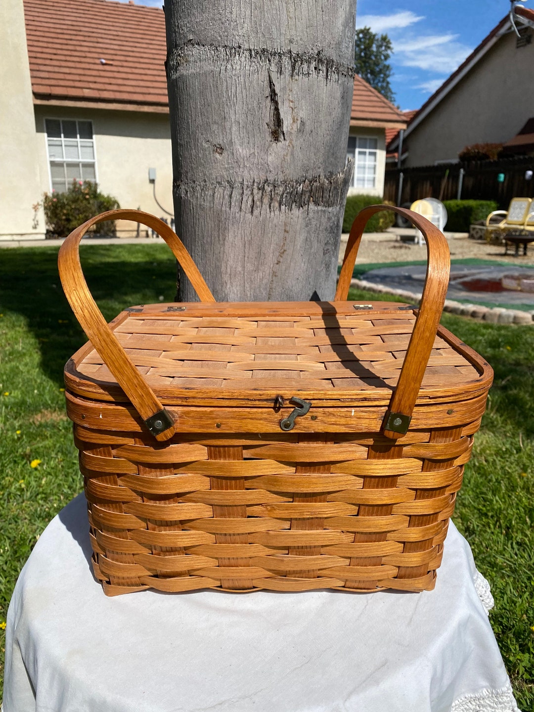 Vintage West Rindge Baskets, Inc Picnic Basket, 1940’s Pie Basket - Etsy