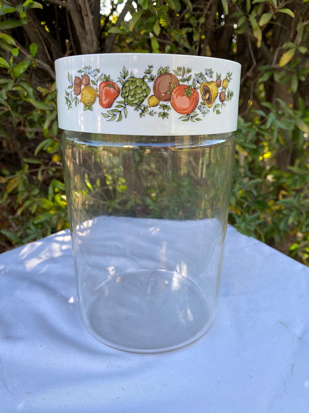 Vintage Pyrex Spice of Life Clear Glass Kitchen Canister - Etsy