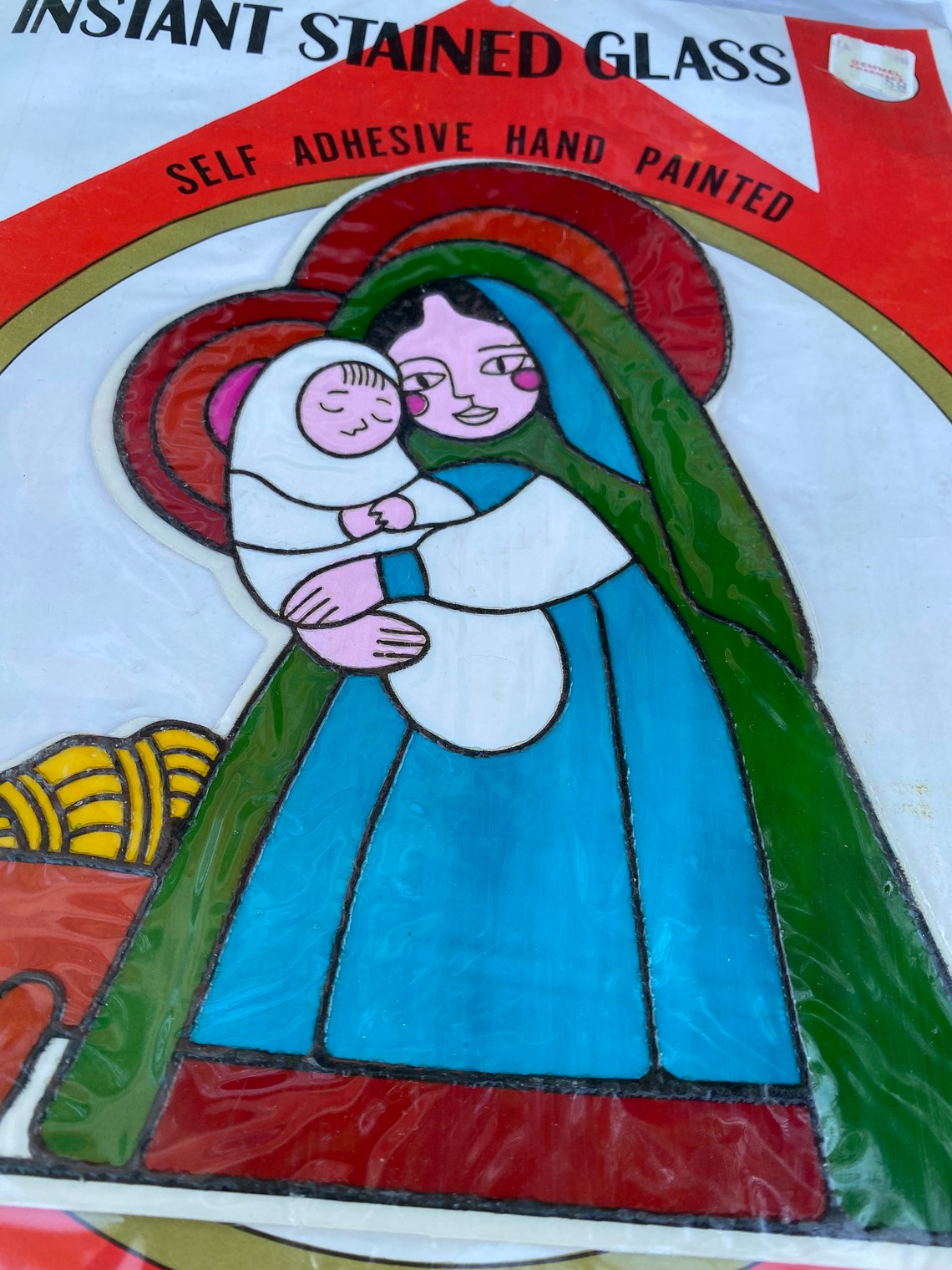 Vintage MCM Instant Stained Glass Christmas Decals 1960's - Etsy