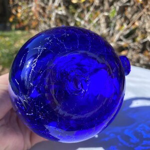 Vintage 1960s Blue Crackle Glass Apothecary Bottle, Mini Cruet - Etsy