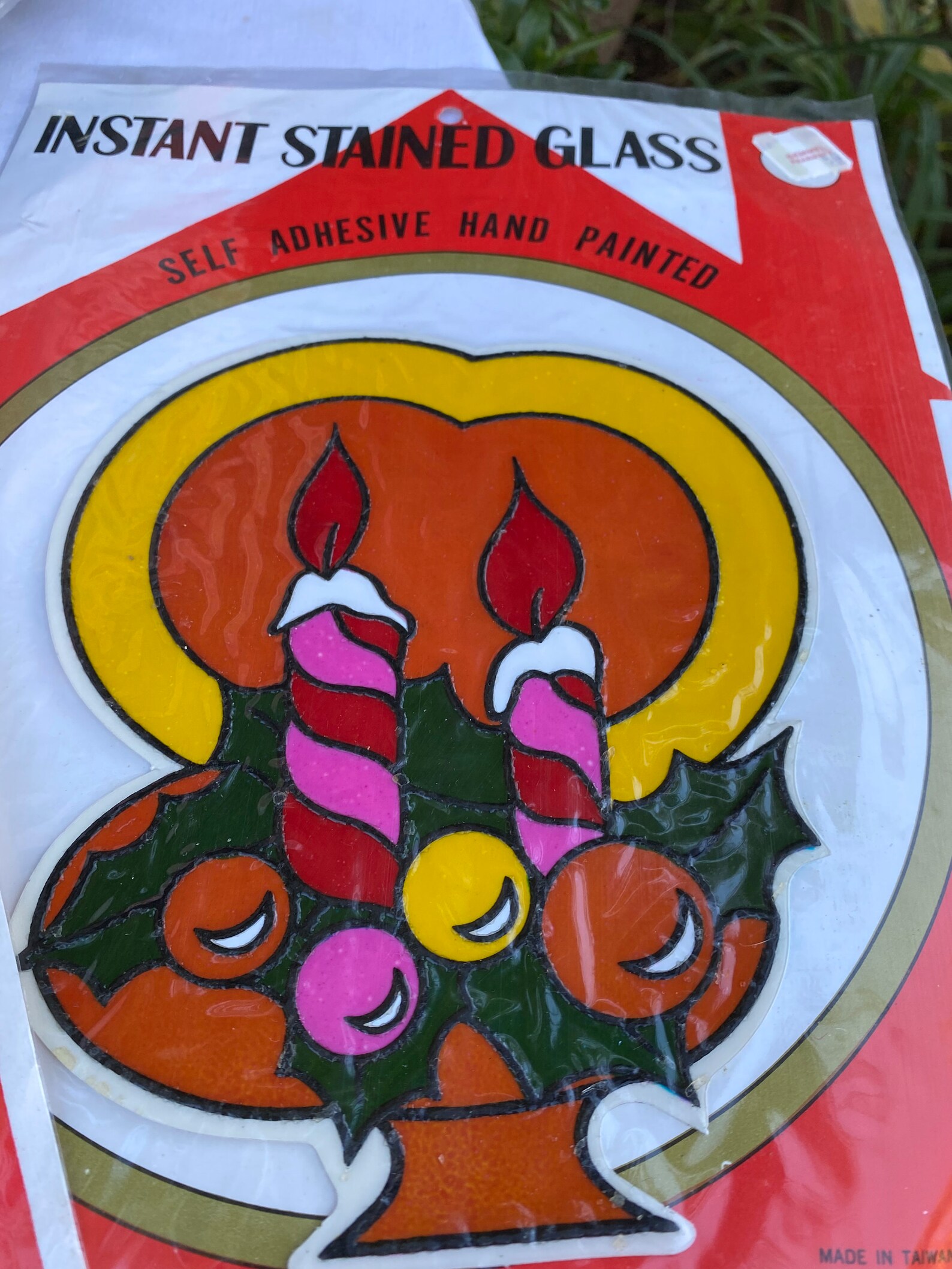 Vintage MCM Instant Stained Glass Christmas Decals 1960's - Etsy