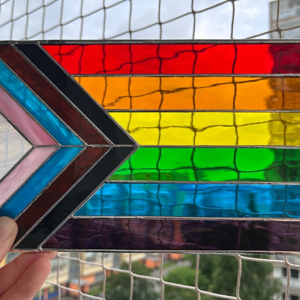 Stained Glass Trans Pride Flag - Etsy