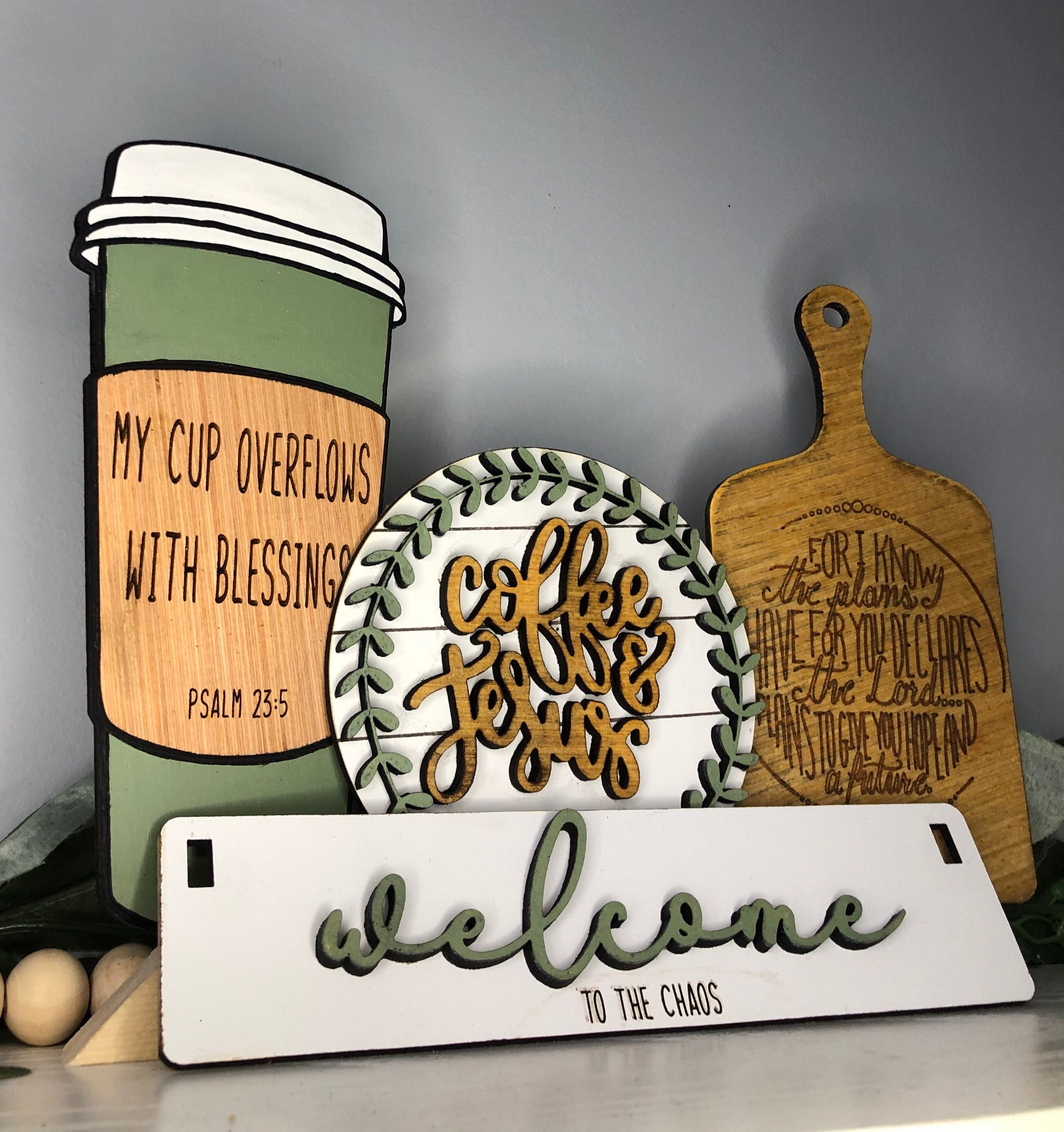 Coffee & Jesus Themed Interchangeable Wagon Set - Etsy