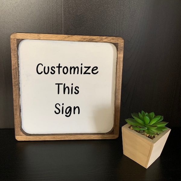 6x6 Wood Sign - Etsy