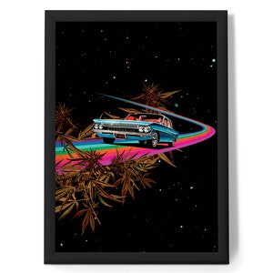 Trippy Dreaming (weed Art, Collage Art, Trippy Wall Art, Weed Artwork ...