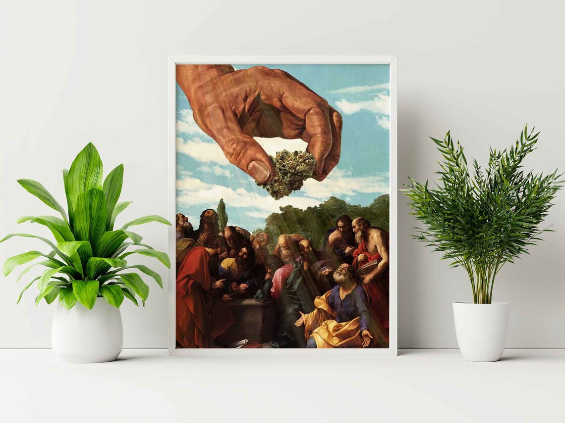 The Giver V6 weed Art Weed Poster Marijuana Art Collage | Etsy