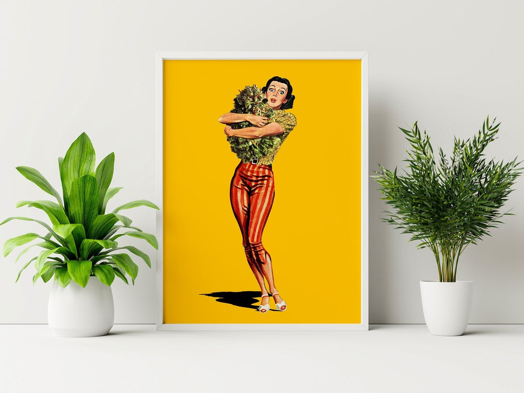 Cannabis Girl 9 (weed Art, Weed Poster, Marijuana Art, Pinup Art, Pin ...