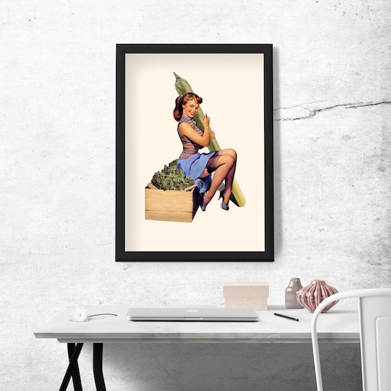 Cannabis Girl 7 weed Art Weed Poster Marijuana Art Pinup | Etsy