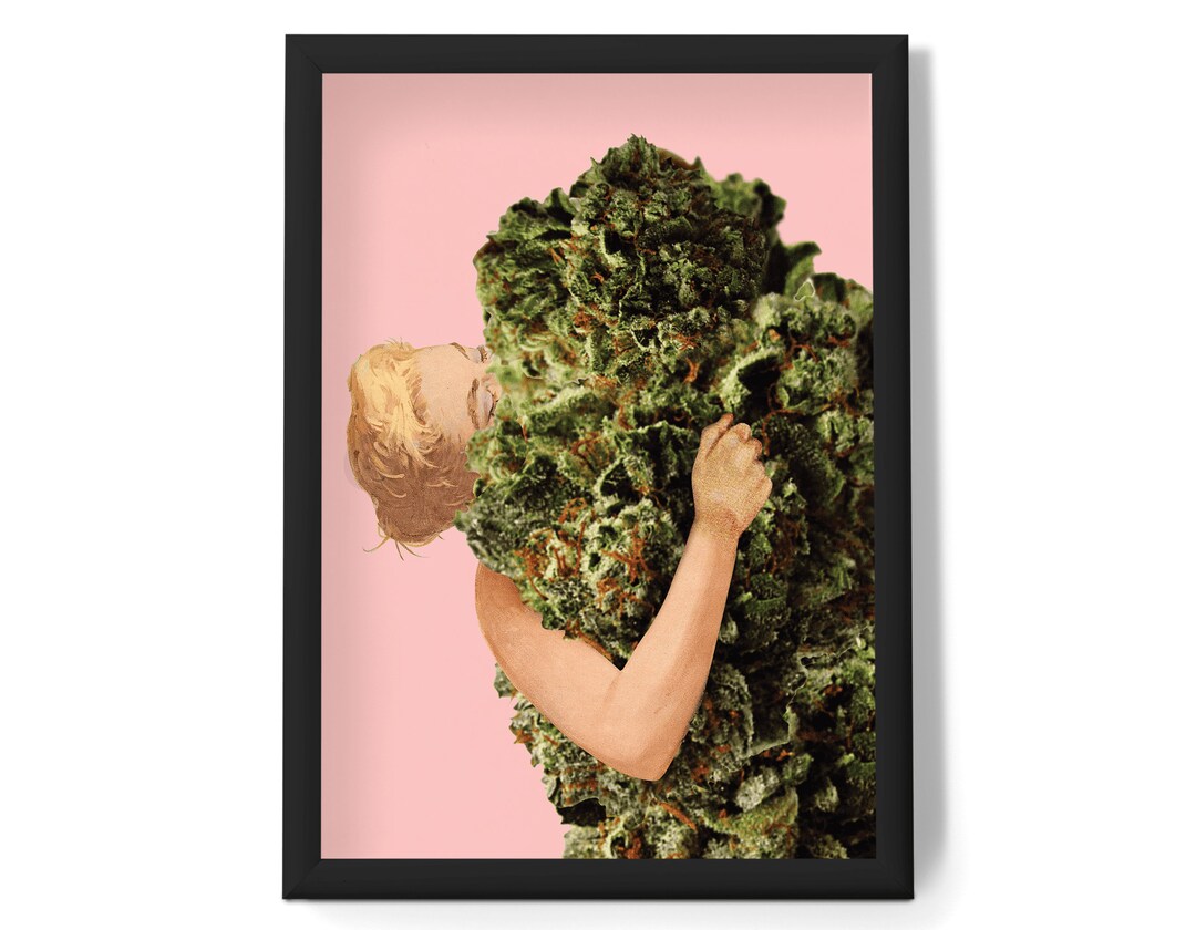 Cannabis Girl 19 (cannabis Bud, Weed Art, Weed Poster, Collage Art ...