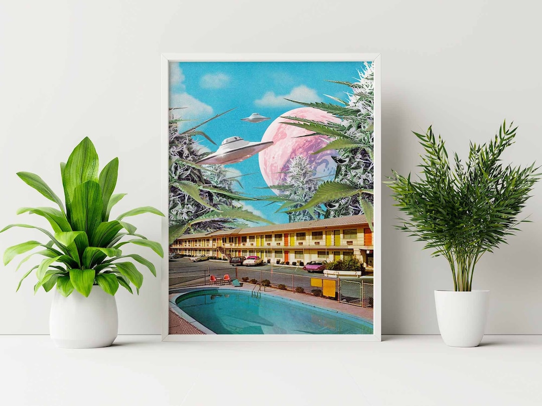 Trippy Land 2 (weed Art, Trippy Weed Art, Weed Poster, Marijuana Art ...