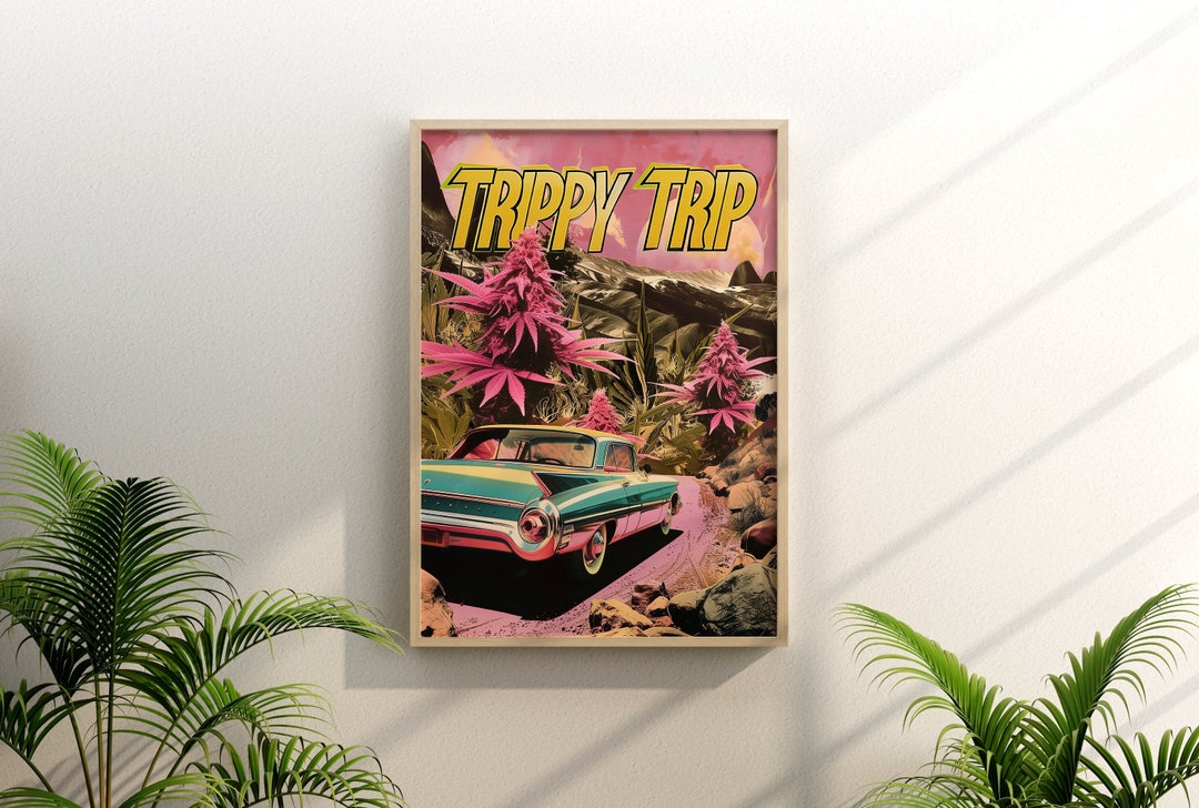 Trippy Trip 6 ( Trippy 420 Gifts, Retro Surrealism, Vintage Wall Art ...
