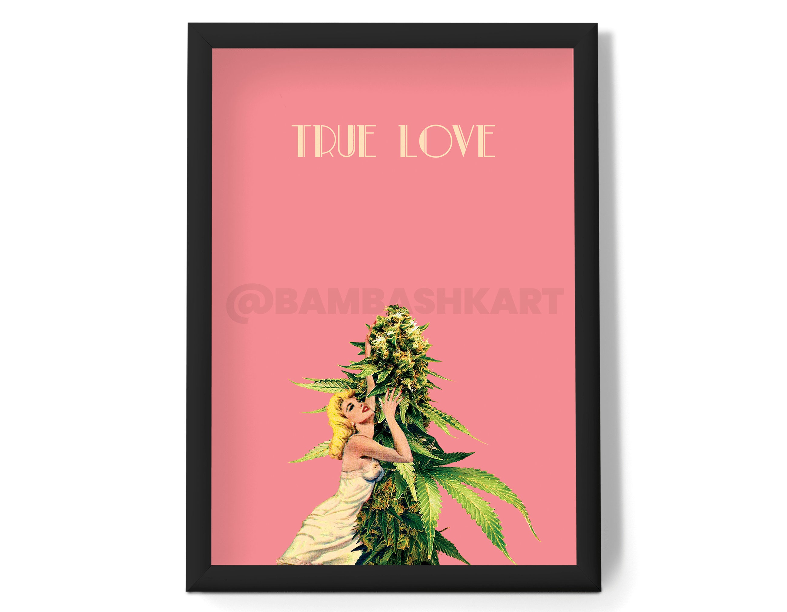 Art & Collectibles Prints Digital Prints Weed Art, Trippy Weed Art ...