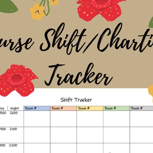 Nurse Charting/day & Night Shift Tracker Nurse Documentation | Etsy