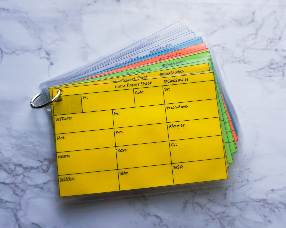 REUSABLE Nurse Report Sheet and Lab Values/ Conversions | Etsy