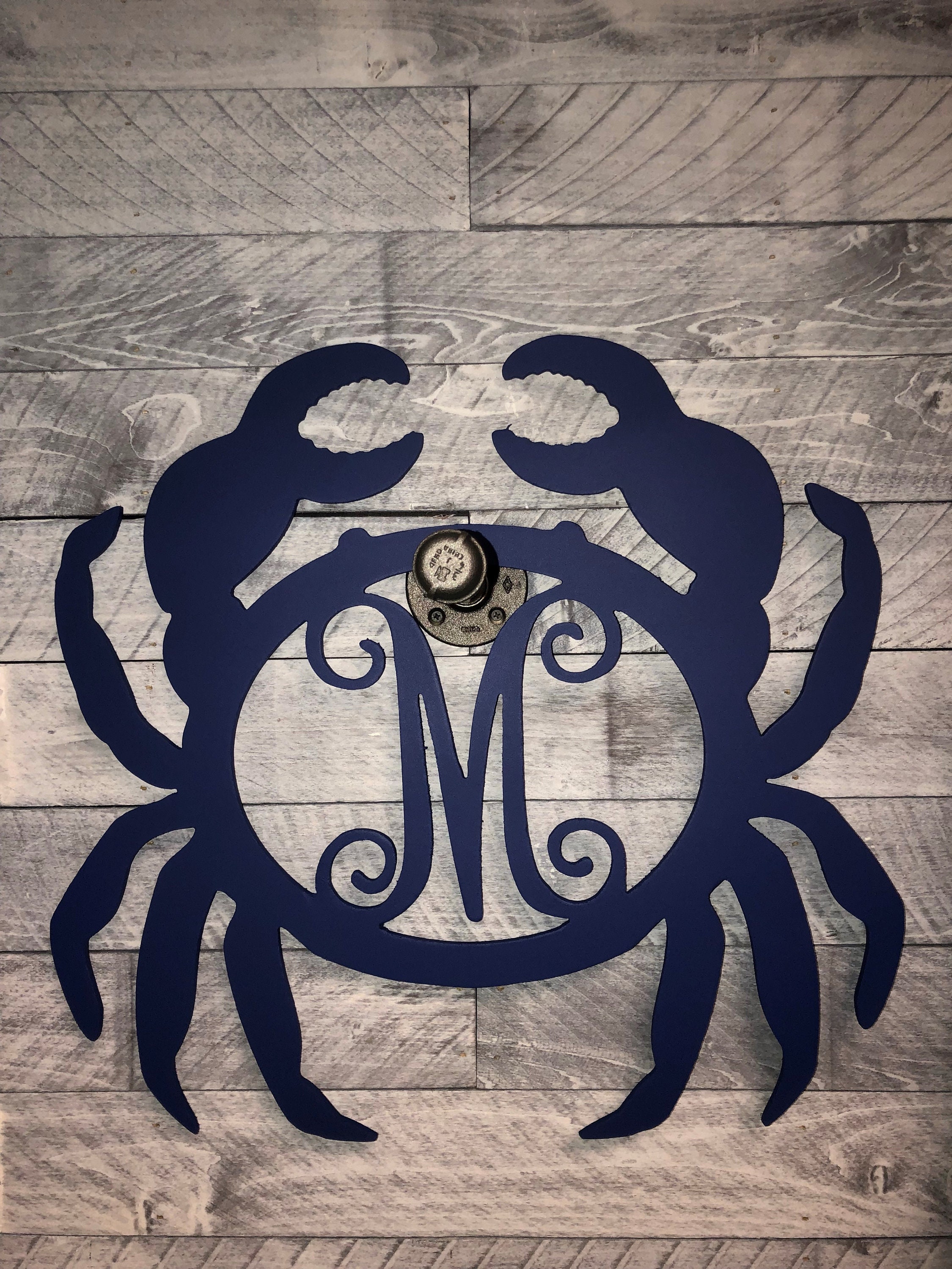 Wooden Crab Monogram - Etsy