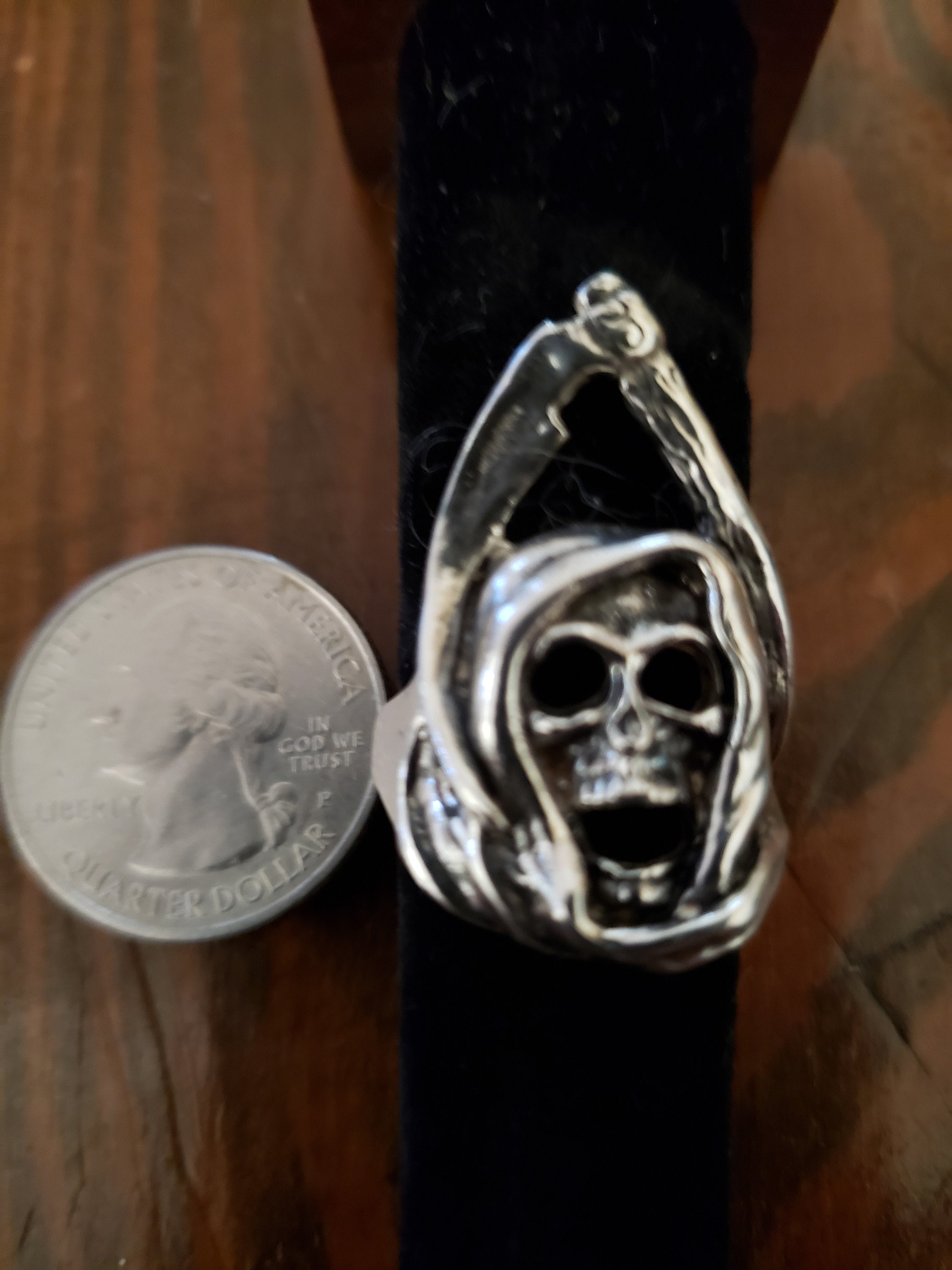 Grim reaper ring in sterling silver | Etsy