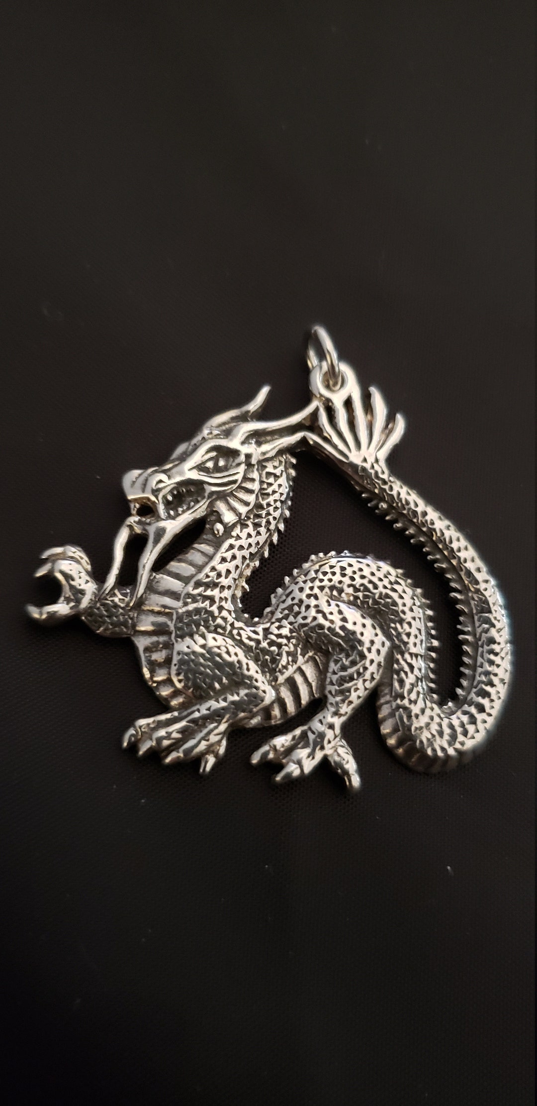 Dragon Pendant Sterling Silver - Etsy