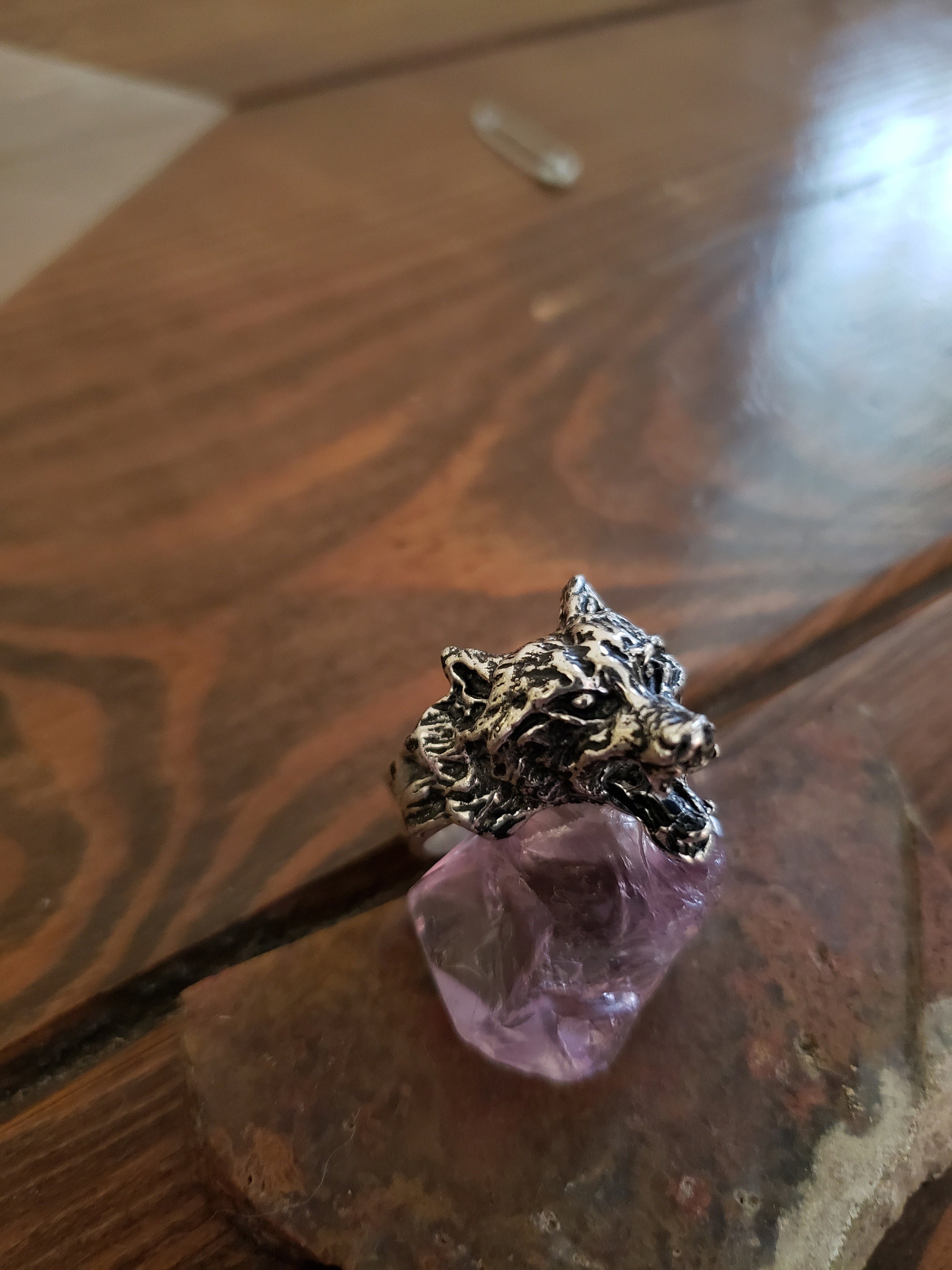 Wolf Head Ring Sterling Silver Snarling Wolf Ring - Etsy