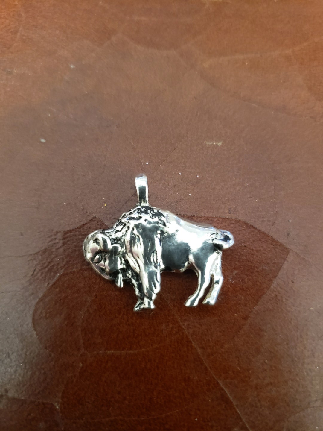Buffalo Full Body Pendant in Sterling Silver, Bison Pendant in Silver ...