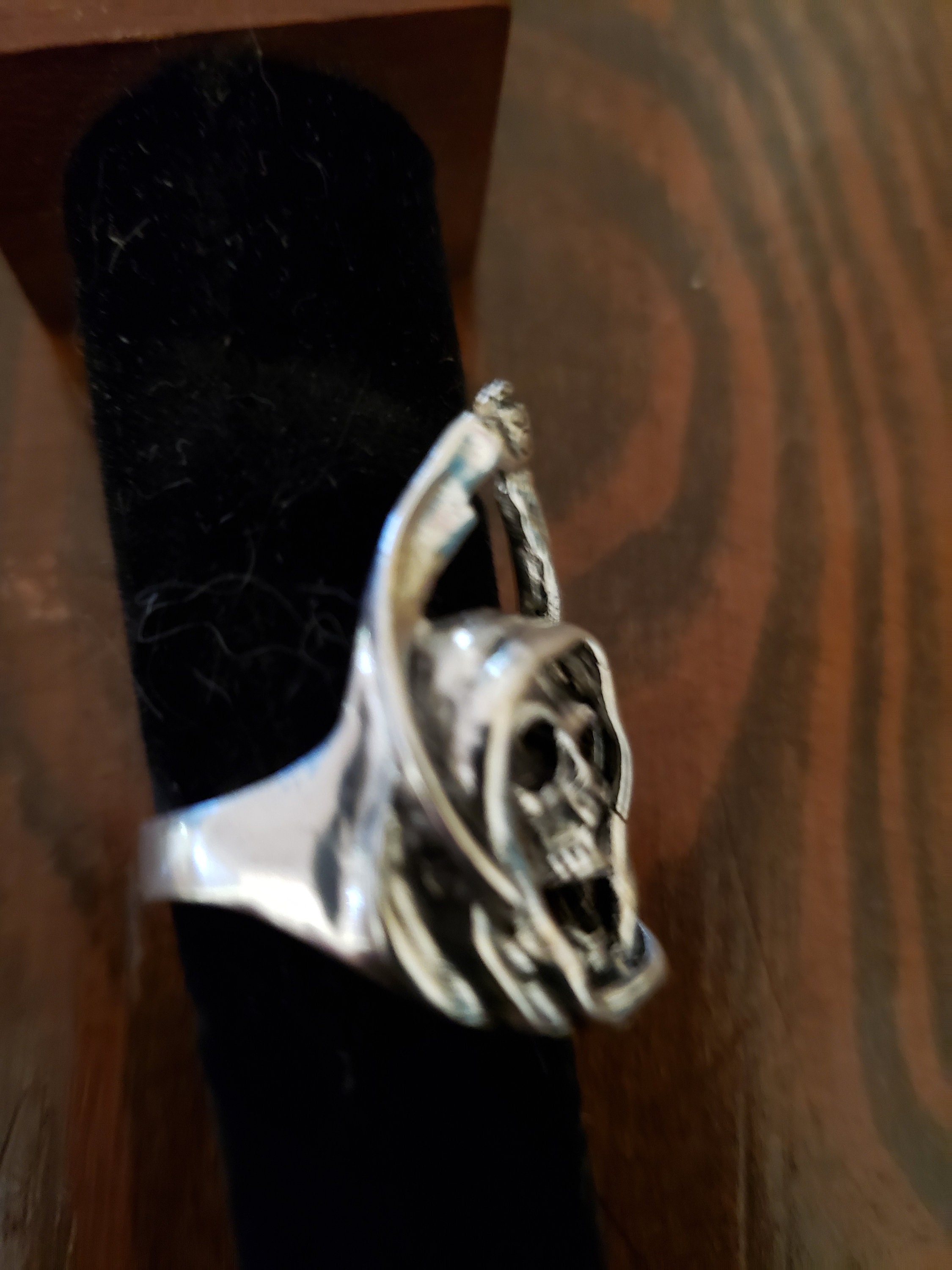 Grim Reaper Ring in Sterling Silver - Etsy