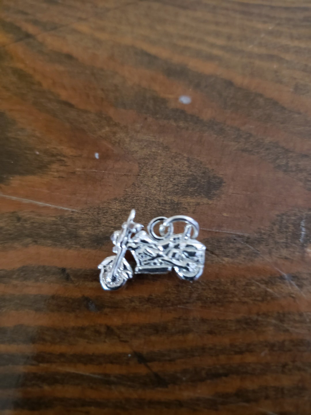 Motorcycle Pendant or Charm in Sterling Silver - Etsy
