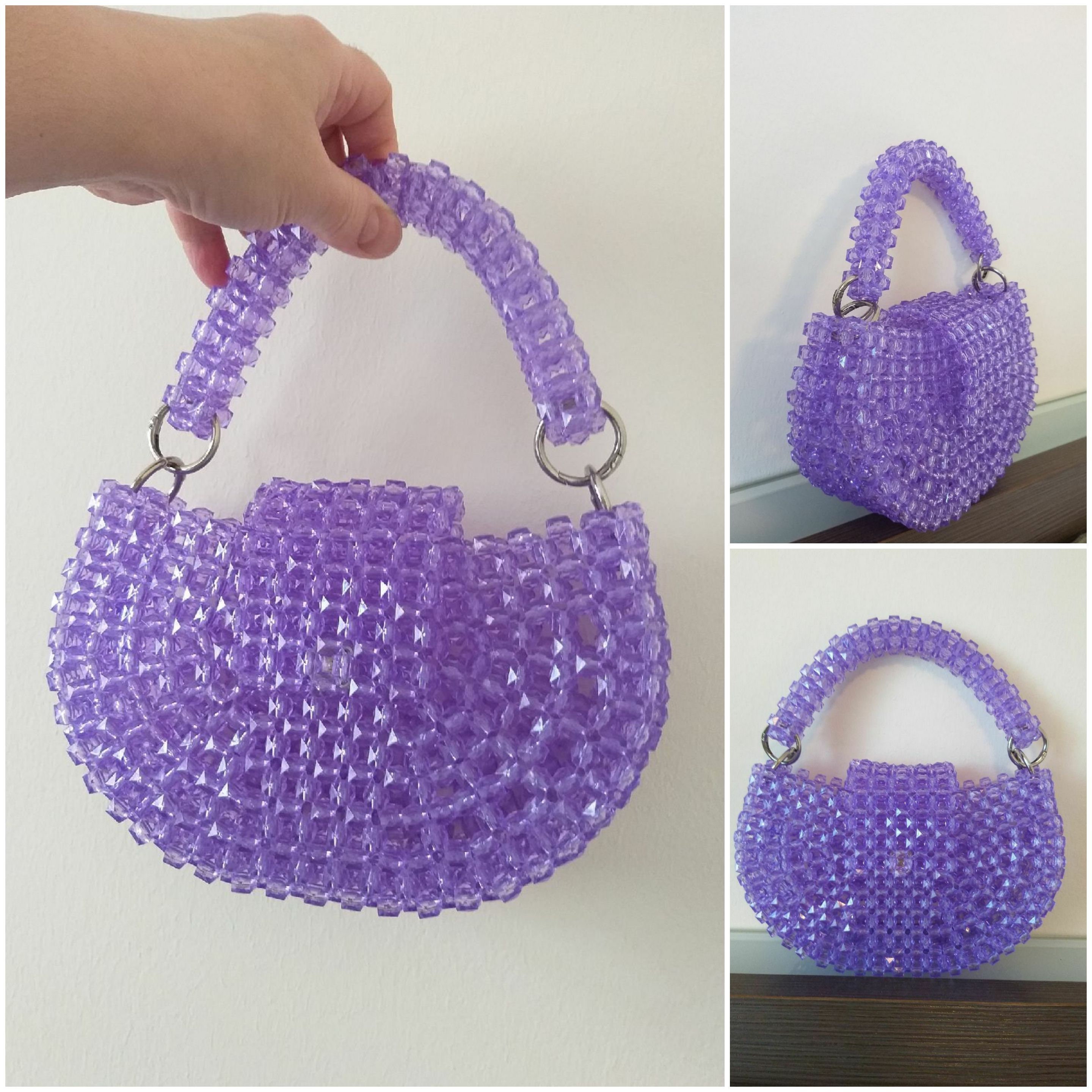 Crystal Evening Handbag Floral Pictures Colourful Pink-purple-white ...