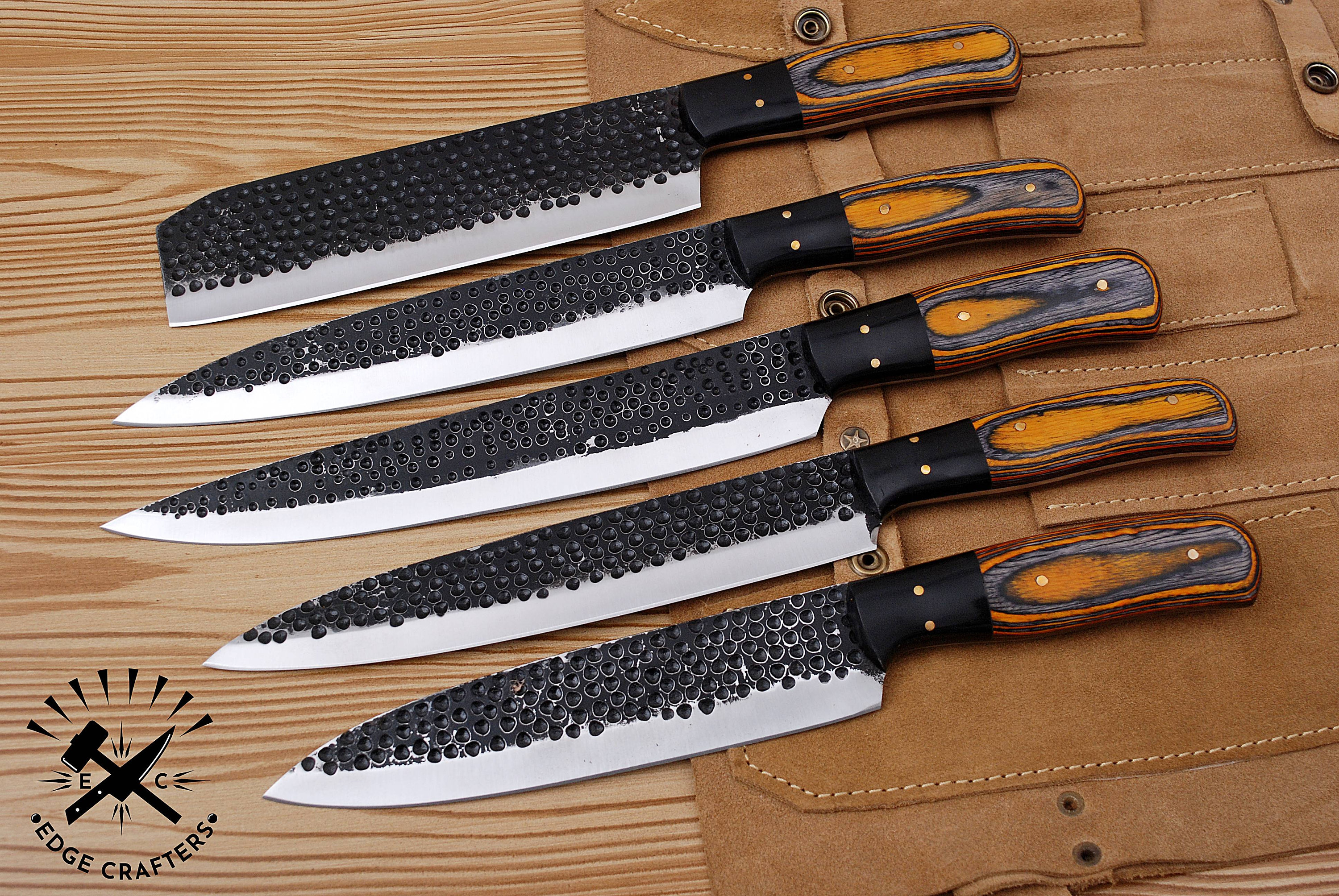 Hand Crafted Forged Full Tang Stainless Steel Kitchen Knives - Etsy