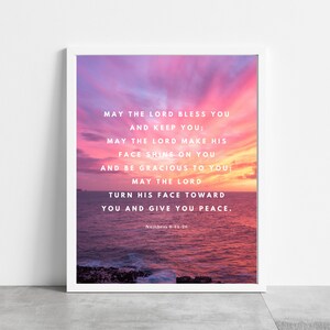 Numbers 6:24-26 Priestly Blessing the Lord Bless You Wall Art Sign ...