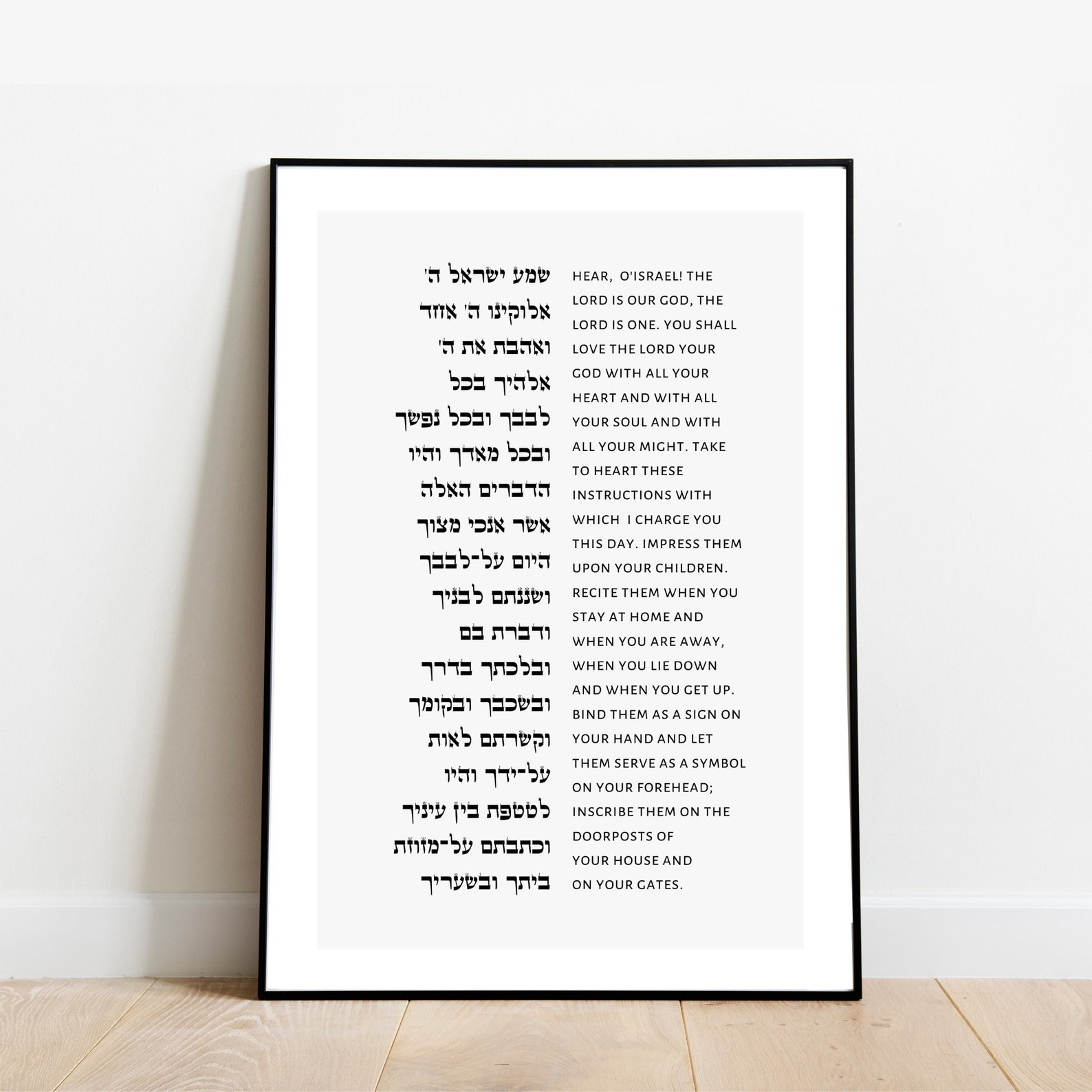Bible Verse Wall Art Shema Deuteronomy 6 4 9 Scripture - Etsy