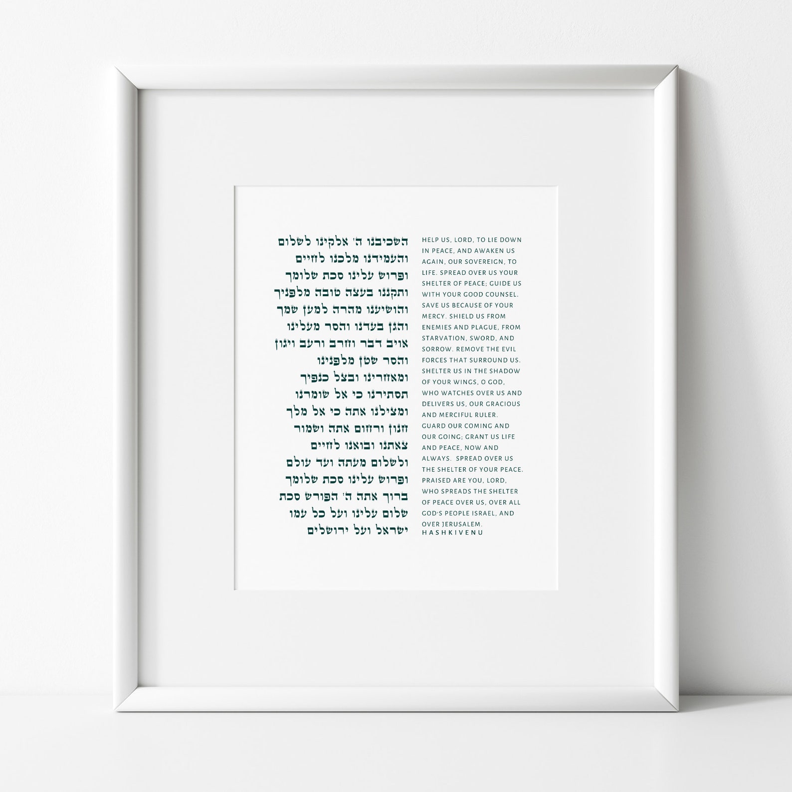 Hashkivenu Blessing Bedtime Blessing, Nursery Decor, Jewish Wall Art ...